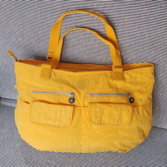 Kipling | Bags | Kipling Yellow Nylon Weekend Bag | Poshmark